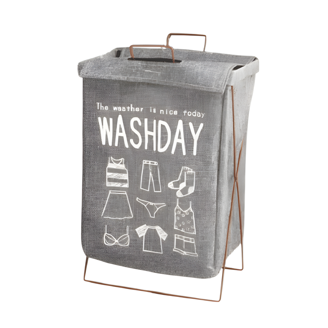 Canasto para Ropa con Estructura Metalica WASHDAY ACC0215 - Daz Importadora