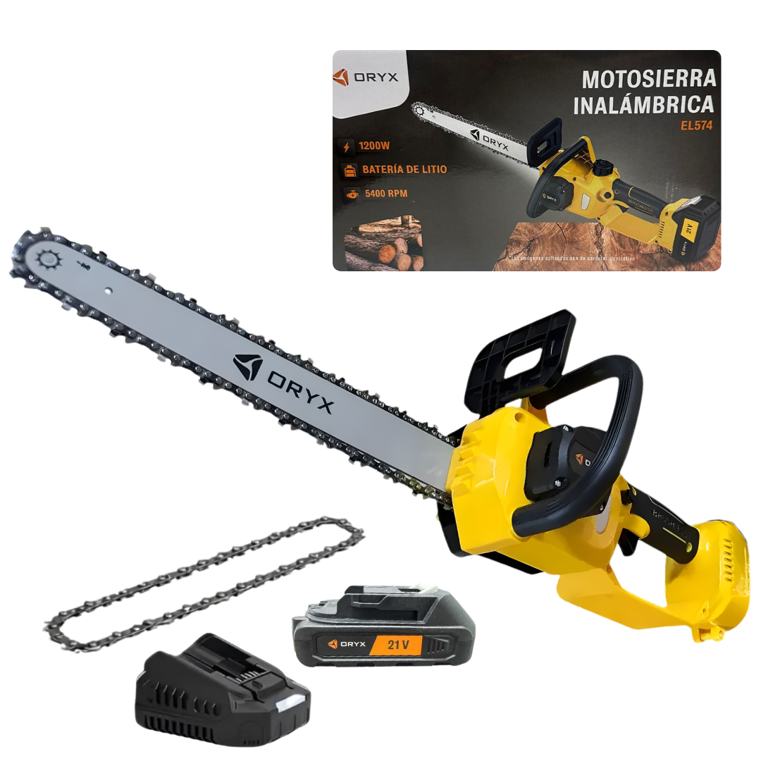 Motosierra Inalambrica con Espada 12" Pulgadas ORYX EL574 - Daz Importadora